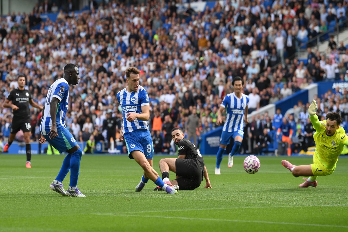 Manchester City 1 Brighton 2: Match report from the Amex Stadium.